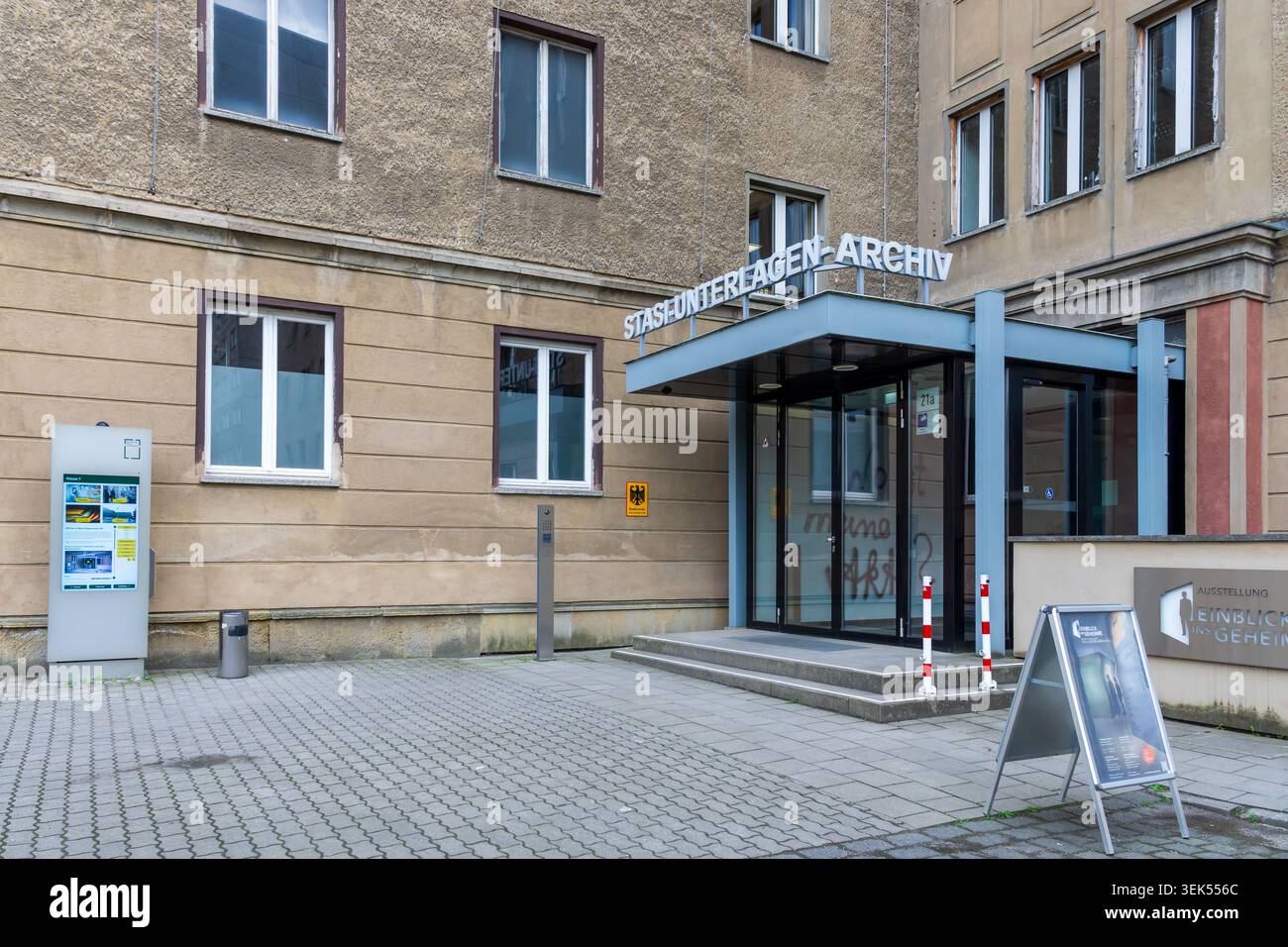 Entrance to the Stasi Records Archive on the grounds of the former ...