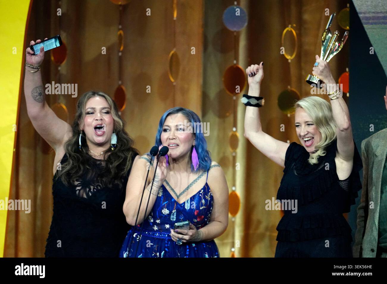 Stacey Aglok MacDonald, left to right, Alethea Arnaquq-Baril and ...