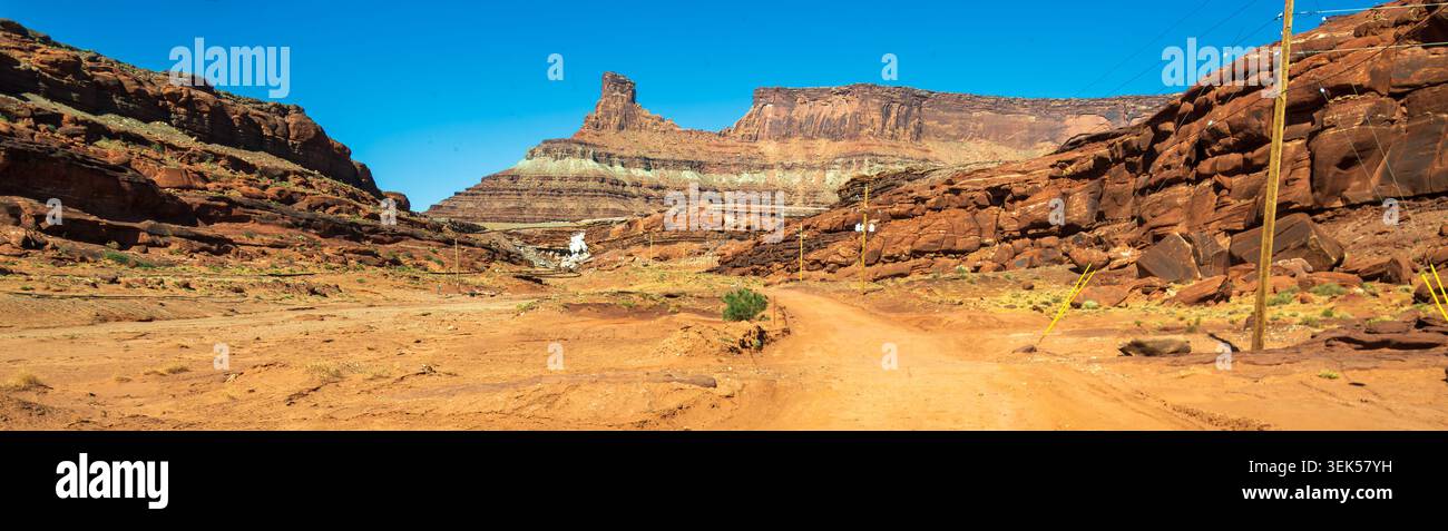 Moab, Utah May 15 2026 Panorama view of the entrance to the Moab ...