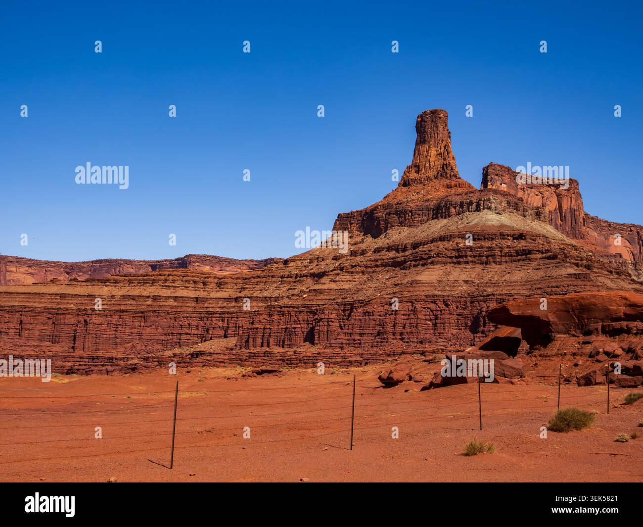 Moab, Utah May 15 2026 A hoodo column rises high above a red sandstone ...