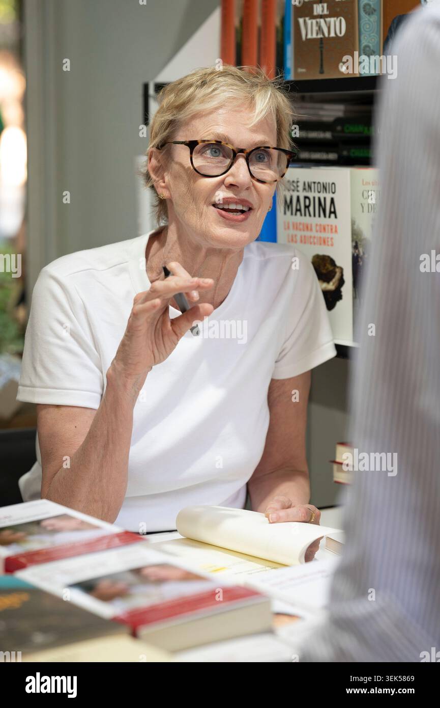 Author Siri Hustvedt signs copies of her books during the 85th edition ...