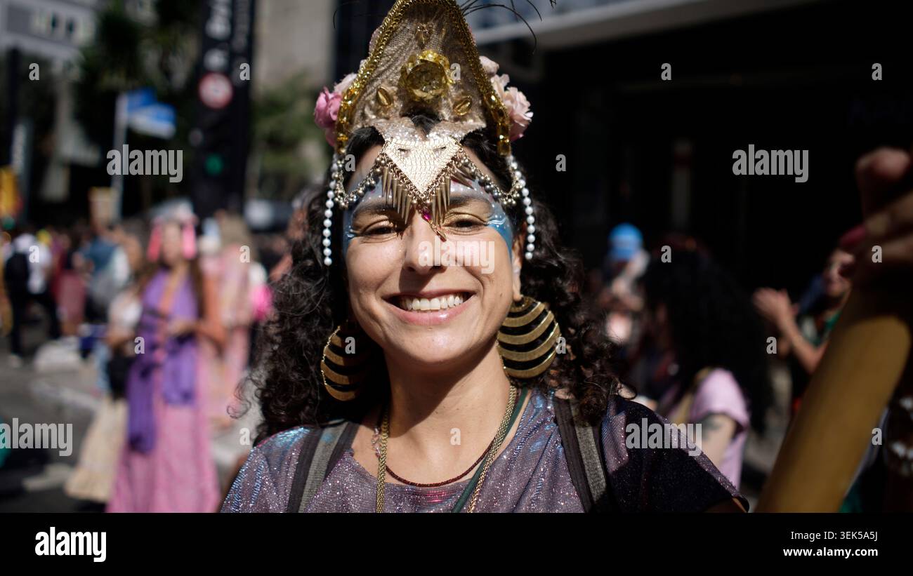 People celebrate the Ratha Yatra festival, in Sao Paulo, Brazil, on May ...