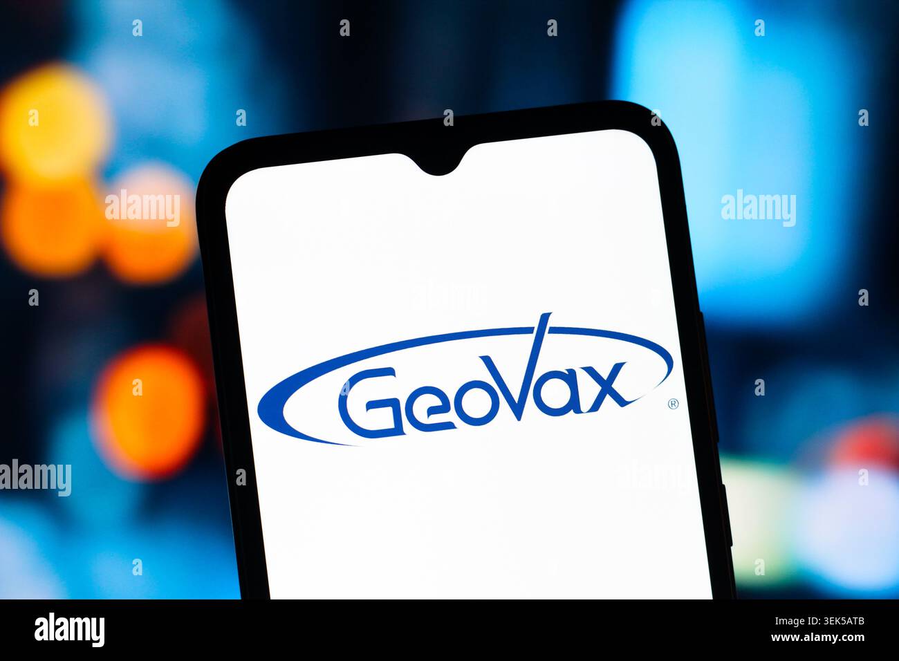 In this photo illustration, the GeoVax Labs logo is seen displayed on a ...