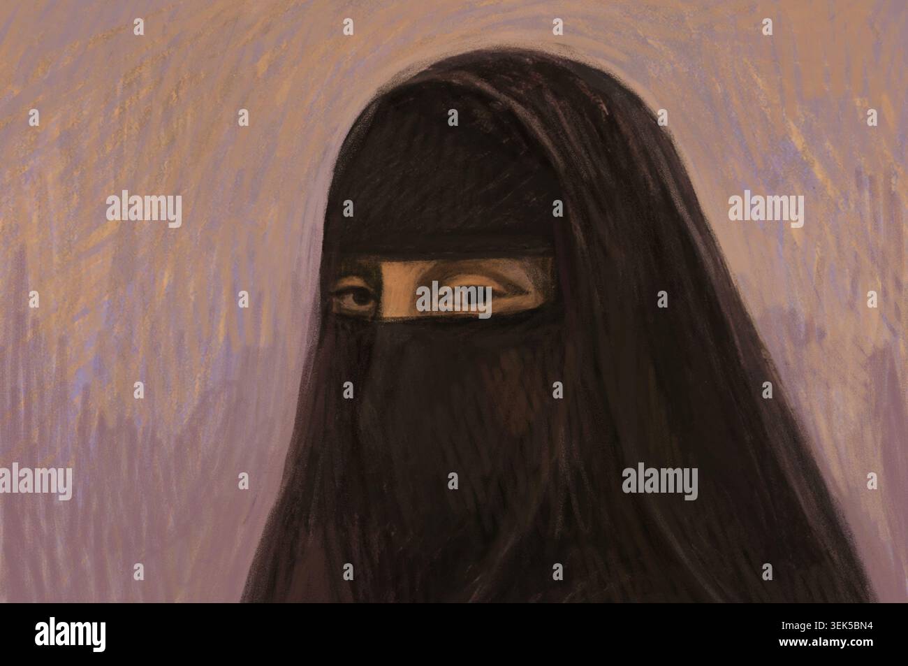 A court sketch shows Rayann El Houli in Melbourne Magistrates Court in ...