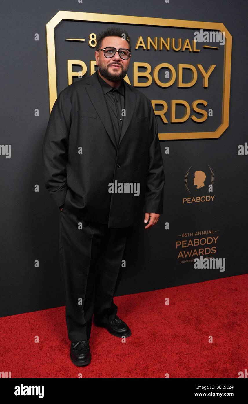 Host Mo Amer arrives at the 86th annual Peabody Awards on Sunday, May ...