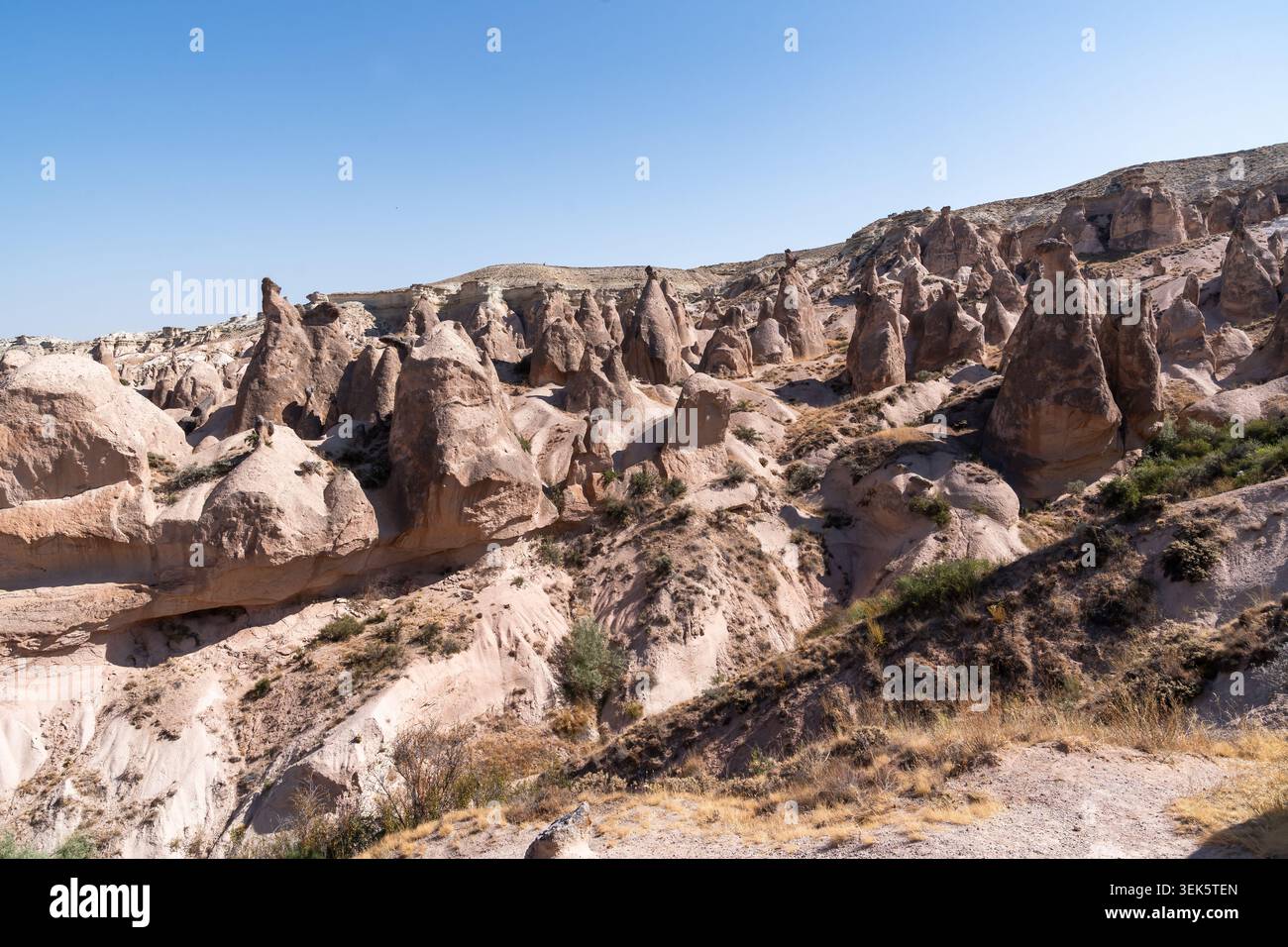 Typical rocky and barren landscape in the Devrent Valley in Cappadocia ...