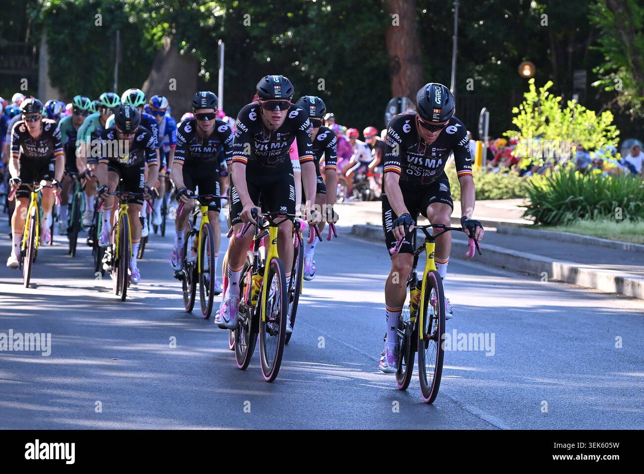 The peleton competing during the 109th Giro d'Italia 2026, Stage 21, at ...
