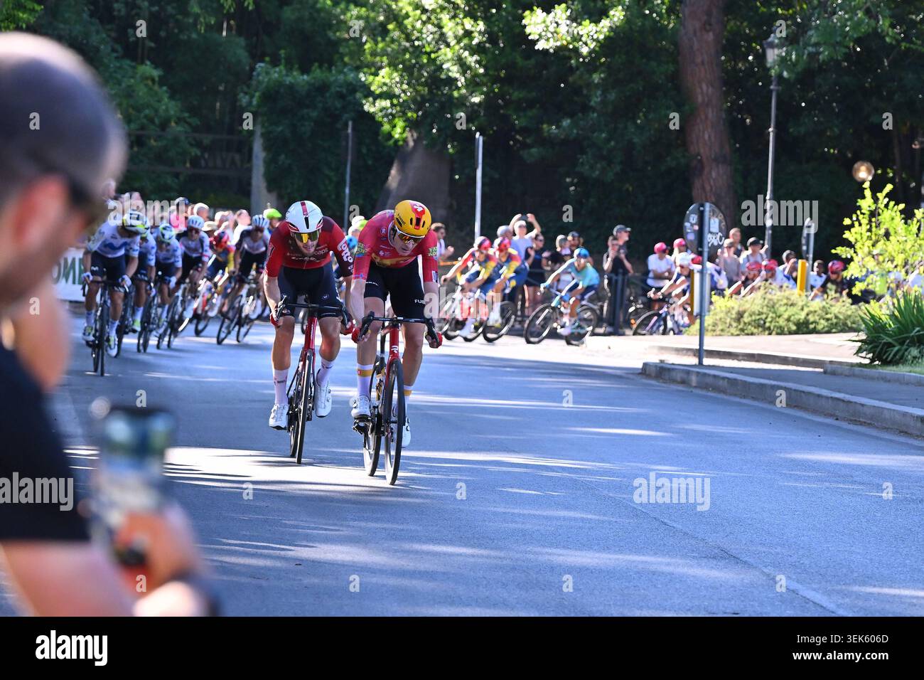 The peleton competing during the 109th Giro d'Italia 2026, Stage 21, at ...
