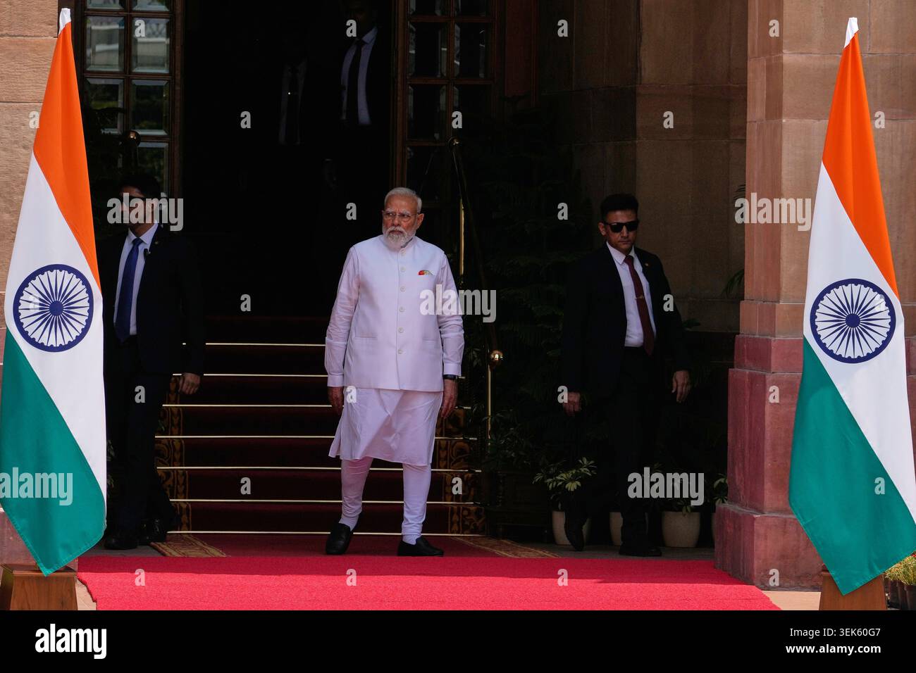 Indian Prime Minister Narendra Modi arrives to receive Myanmar ...