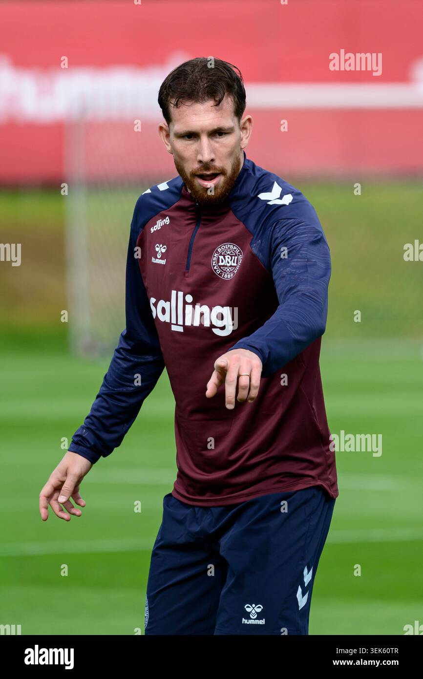 Helsingor, Denmark. 31st. May, 2026. Pierre Emile Hojbjerg of Denmark ...