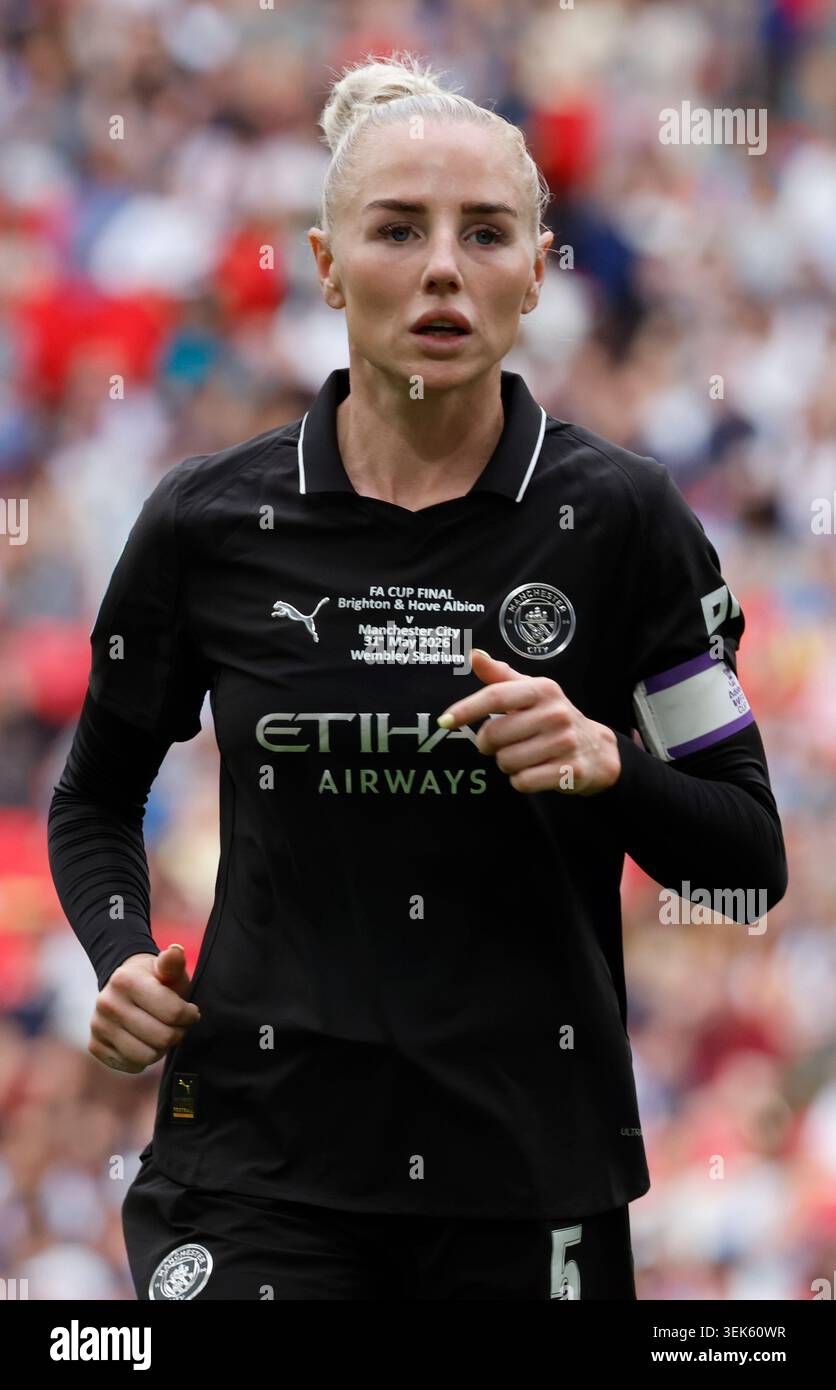 LONDON, ENGLAND - Alex Greenwood of Manchester City WFC in action ...