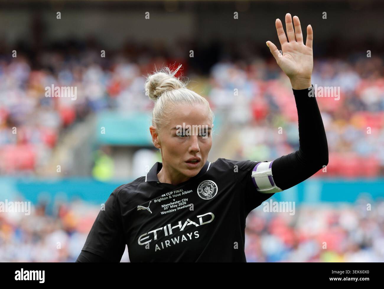 LONDON, ENGLAND - Alex Greenwood of Manchester City WFC in action ...