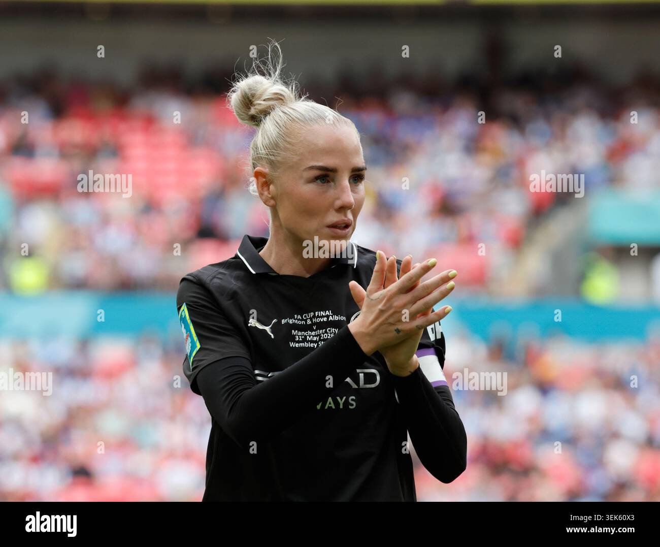 LONDON, ENGLAND - Alex Greenwood of Manchester City WFC in action ...