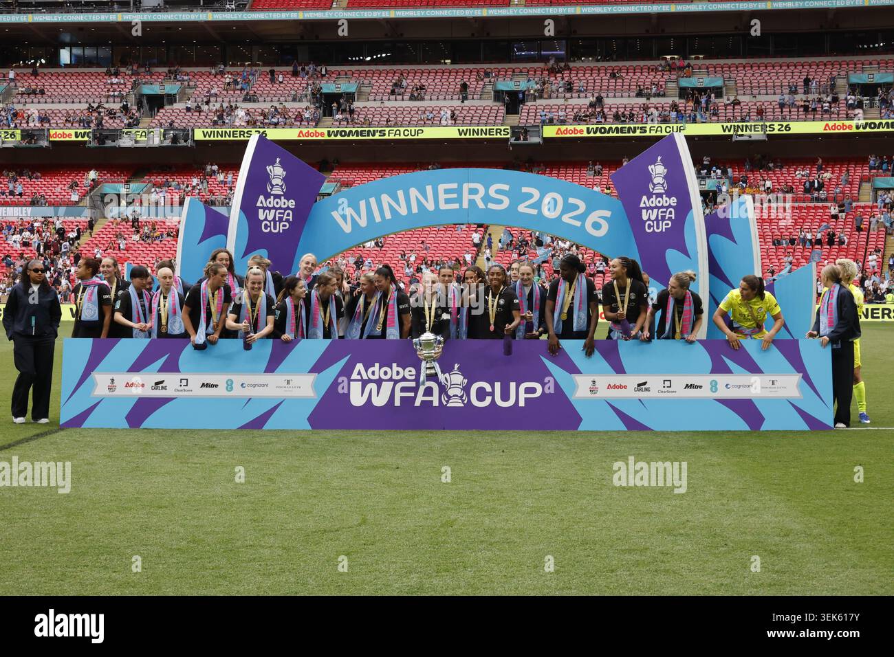 LONDON, ENGLAND -Alex Greenwood of Manchester City WFC with Trophy ...