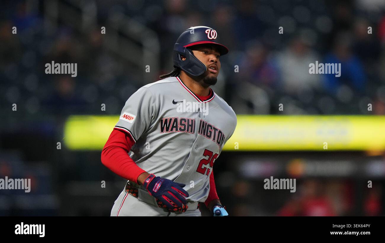 Washington Nationals' James Wood (29) during the first inning of a ...