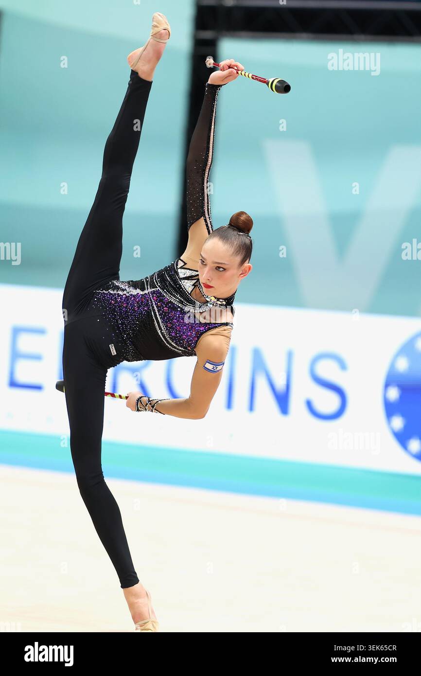 Daniela Munits (Israël) during the 2026 Rhythmic Gymnastics European ...