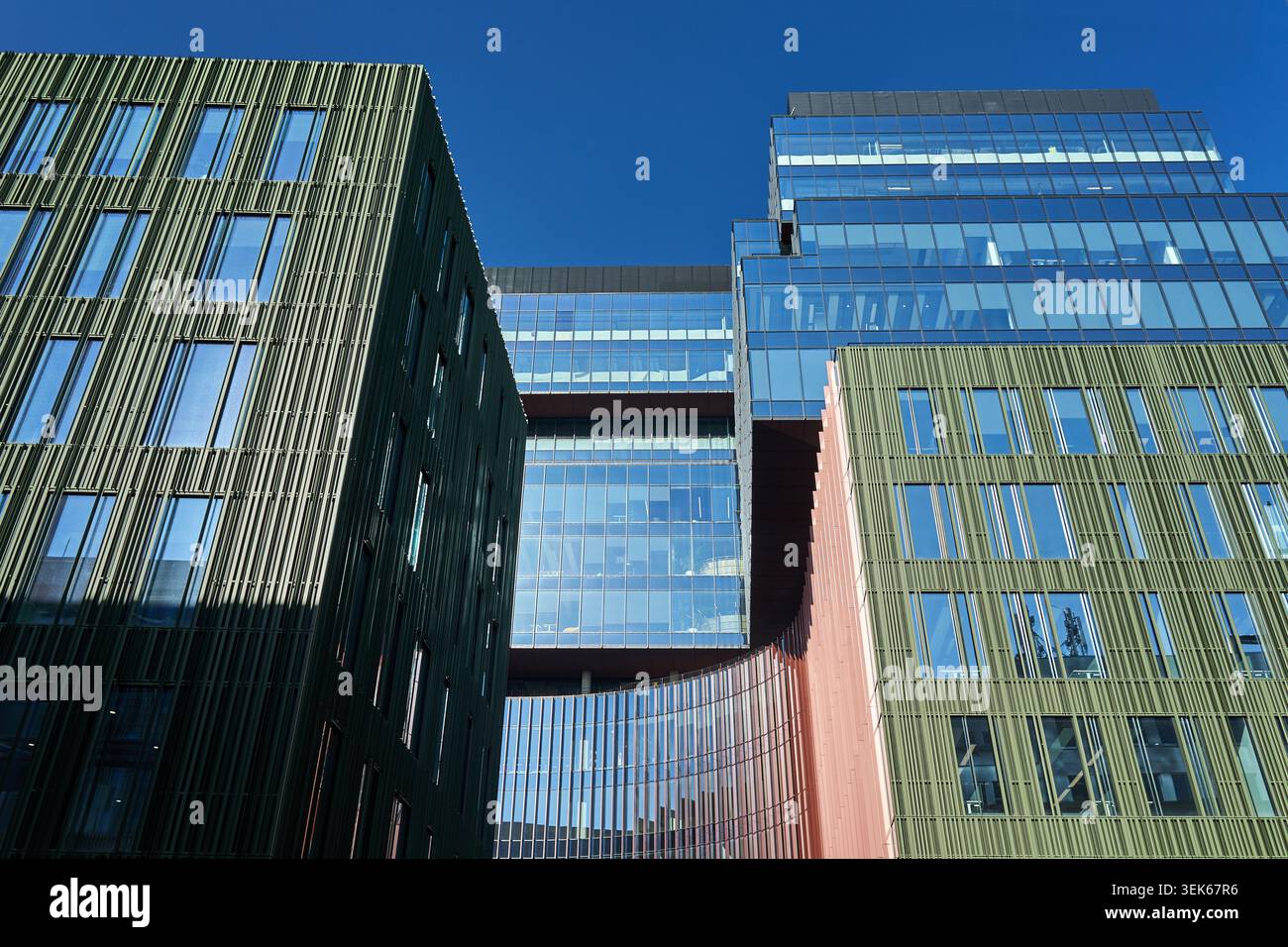Modern office building facades in Poznan, Poland Stock Photo - Alamy