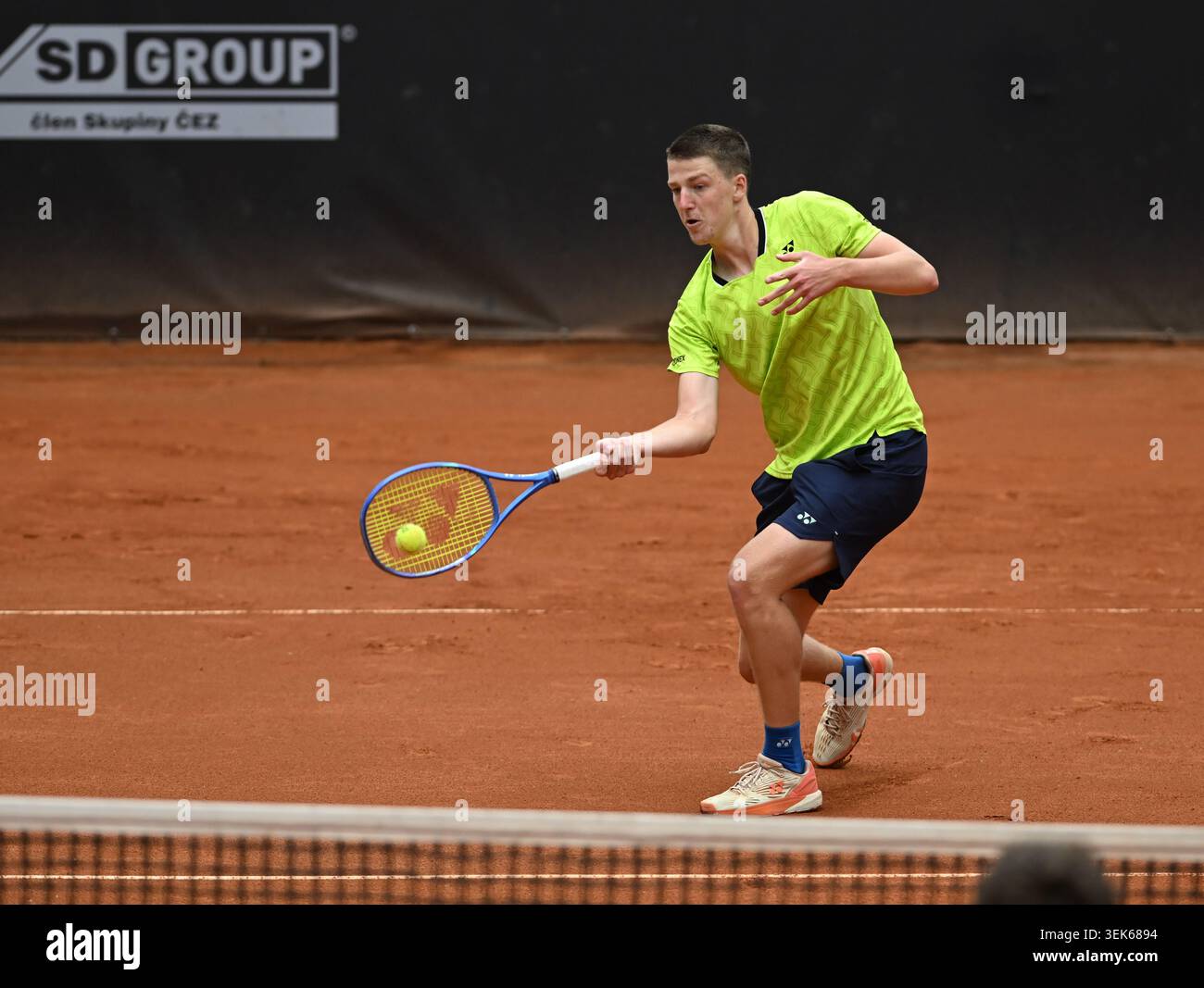 Jan Kumstat (CZE) playes against Oleg Prihodko during the second day of ...