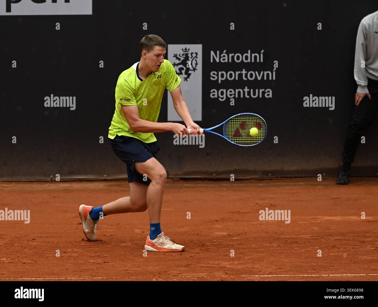 Jan Kumstat (CZE) playes against Oleg Prihodko during the second day of ...