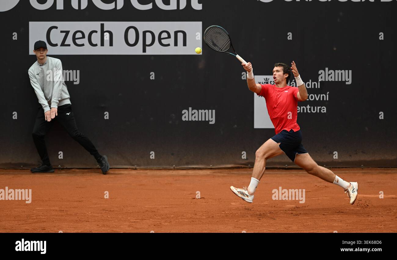 Oleg Prihodko (UKR) playes against Jan Kumstat during the second day of ...