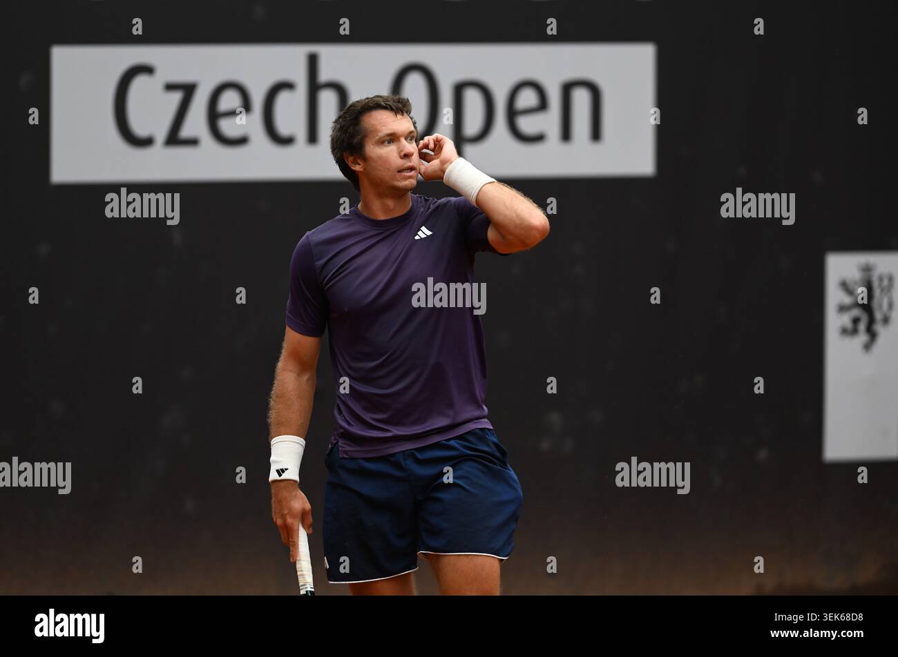 Oleg Prihodko (UKR) playes against Jan Kumstat during the second day of ...