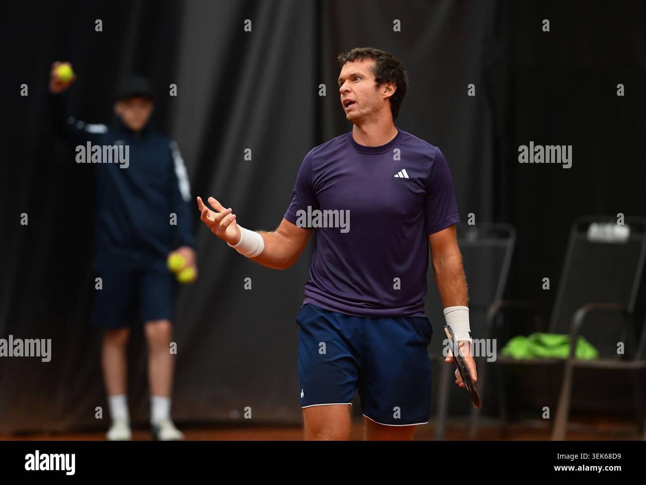 Oleg Prihodko (UKR) playes against Jan Kumstat during the second day of ...