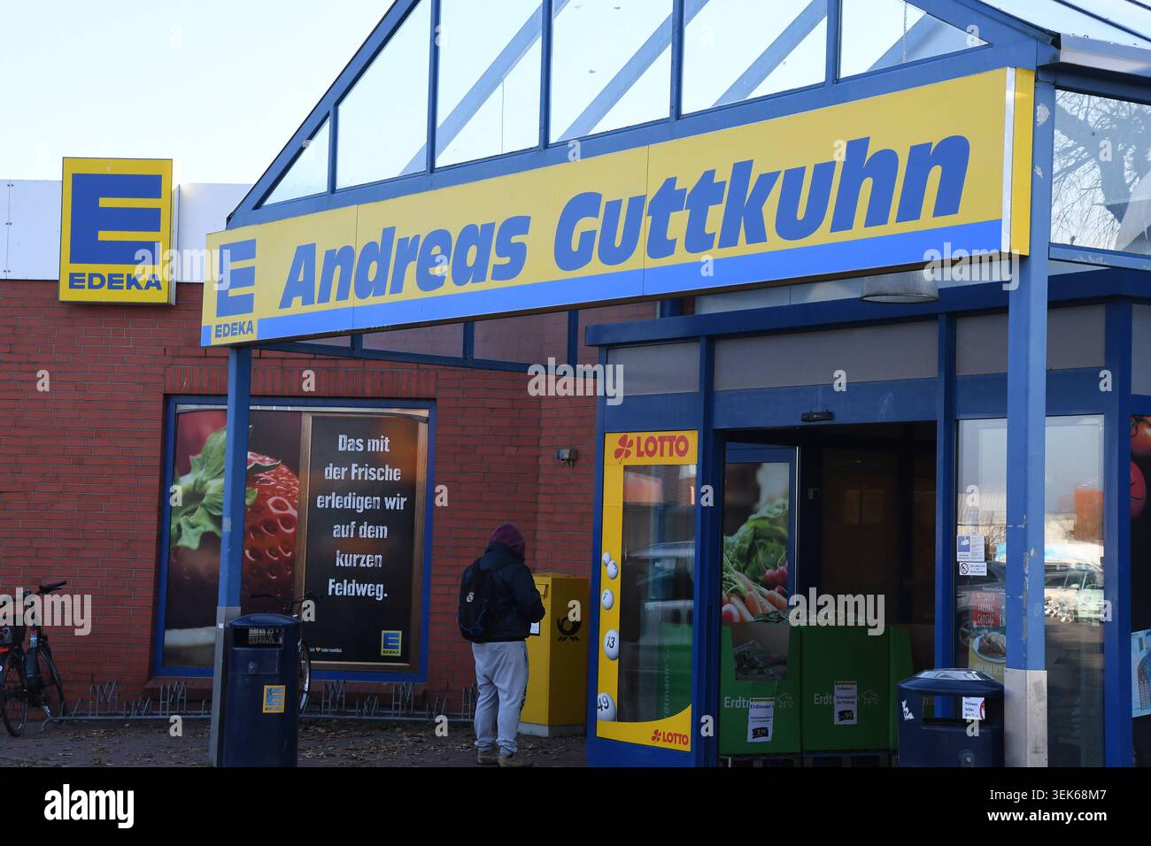 Burg / Fehmarn / Germany 17.November 2018. Edeka food market in Burg ...