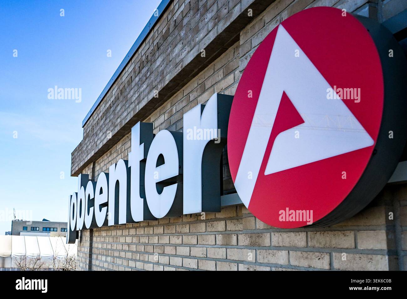 ILLUSTRATION - 05 March 2026, Berlin: The logo of the Jobcenter of the ...