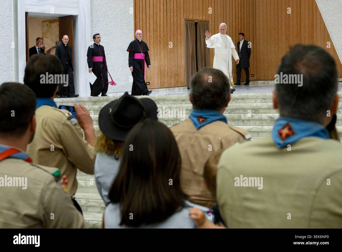 IPA85237115 - Italy, Rome, Vatican, 2026/6/1 Pope Leo XIV greets ...