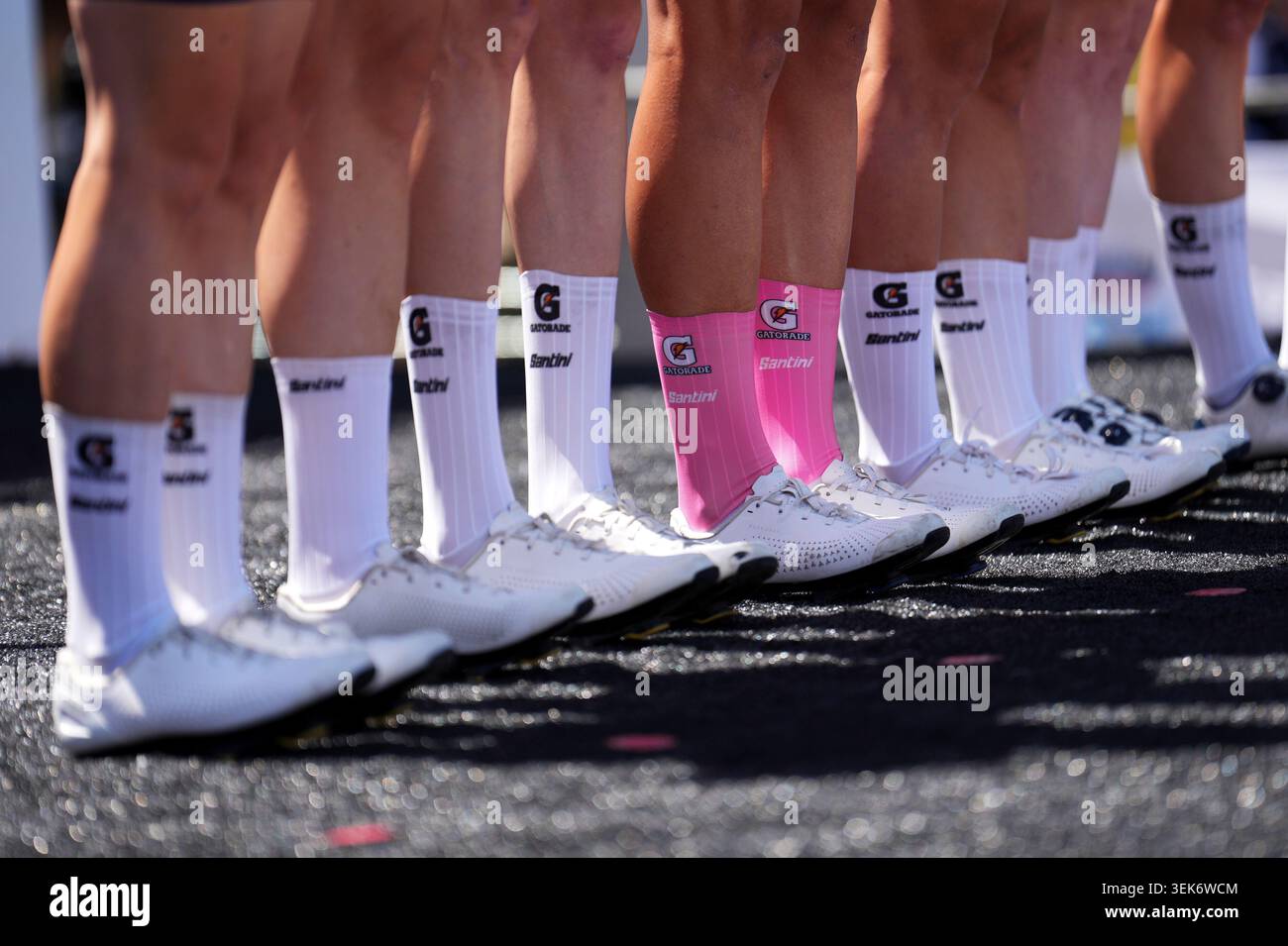The pink jersey Italy’s Elisa Balsamo of Lidl - Trek’s during Stage 3 ...
