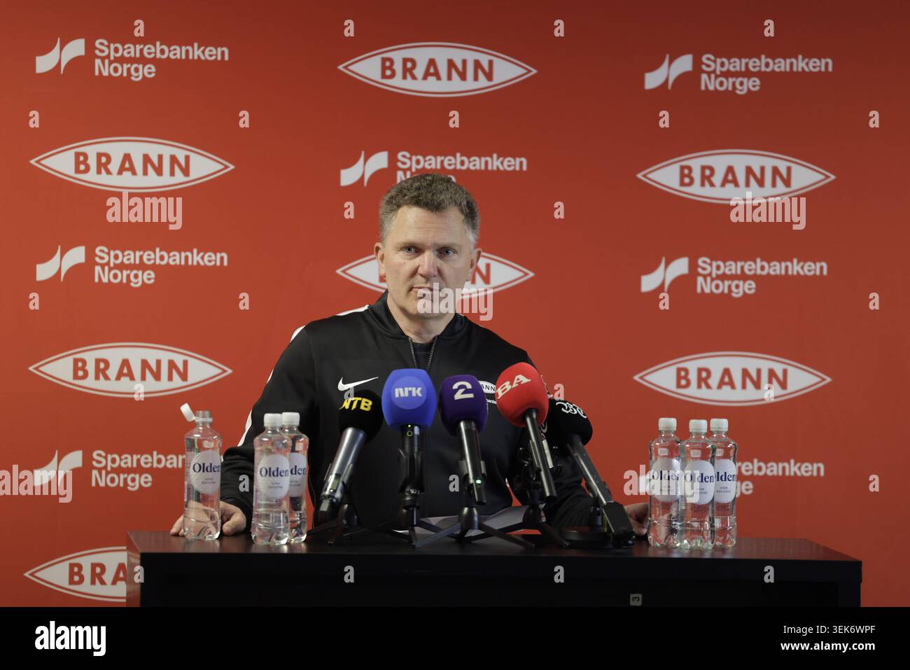 Bergen 20260601. Press conference at Brann stadium in connection with ...