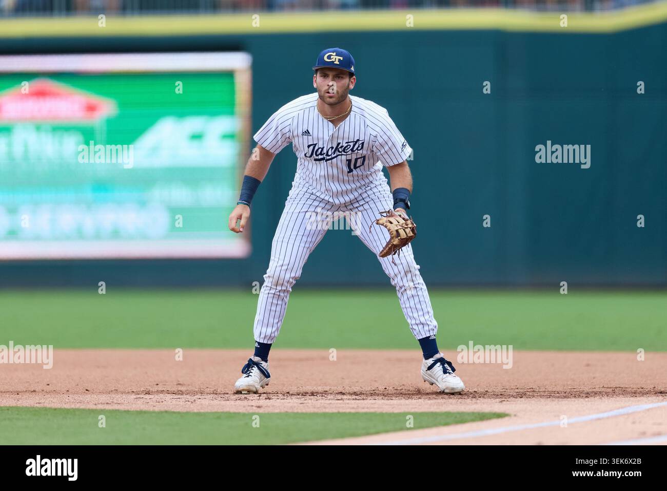 during an NCAA baseball game at Truist Field on Saturday, May 23, 2026 ...