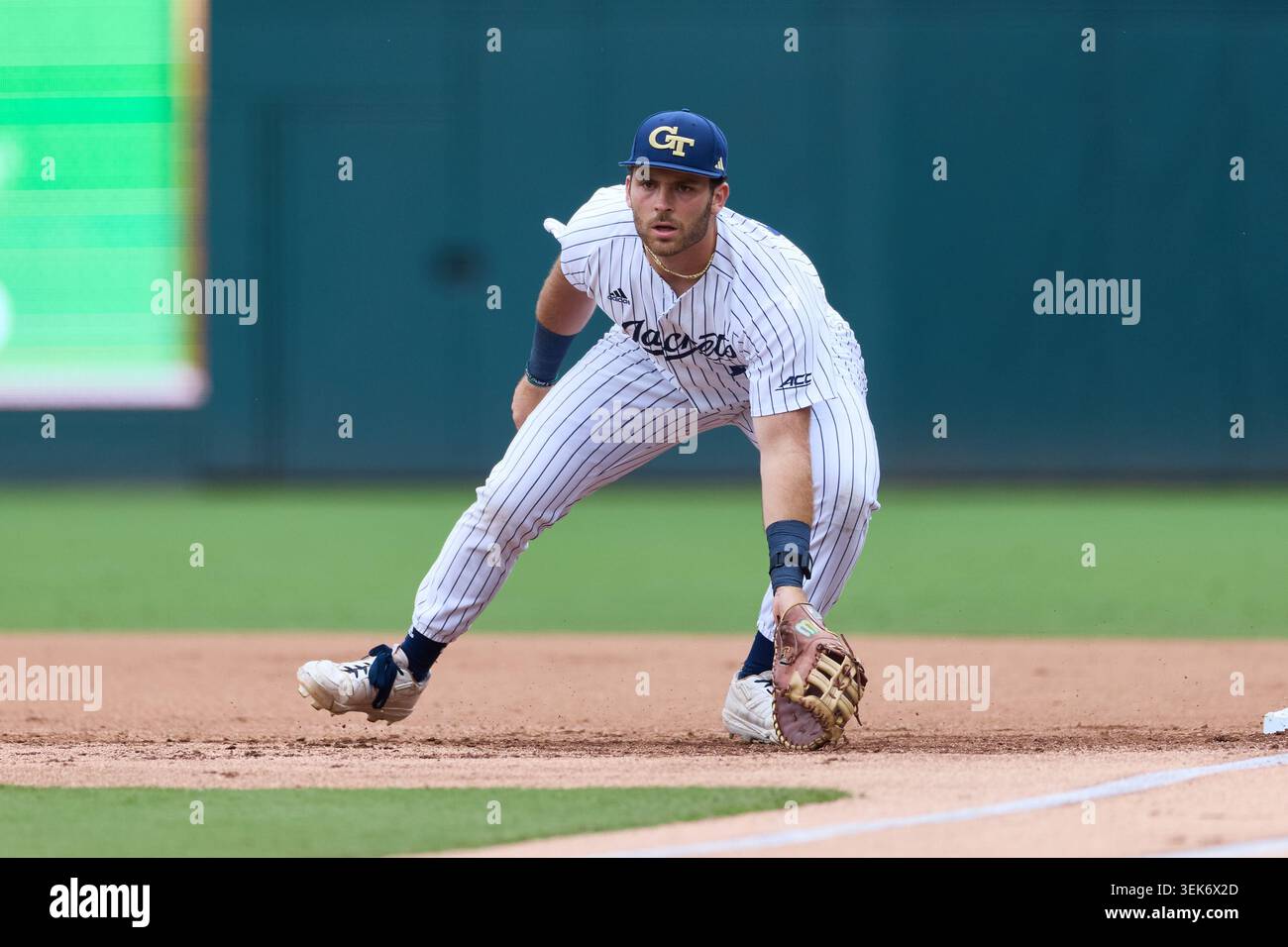 during an NCAA baseball game at Truist Field on Saturday, May 23, 2026 ...
