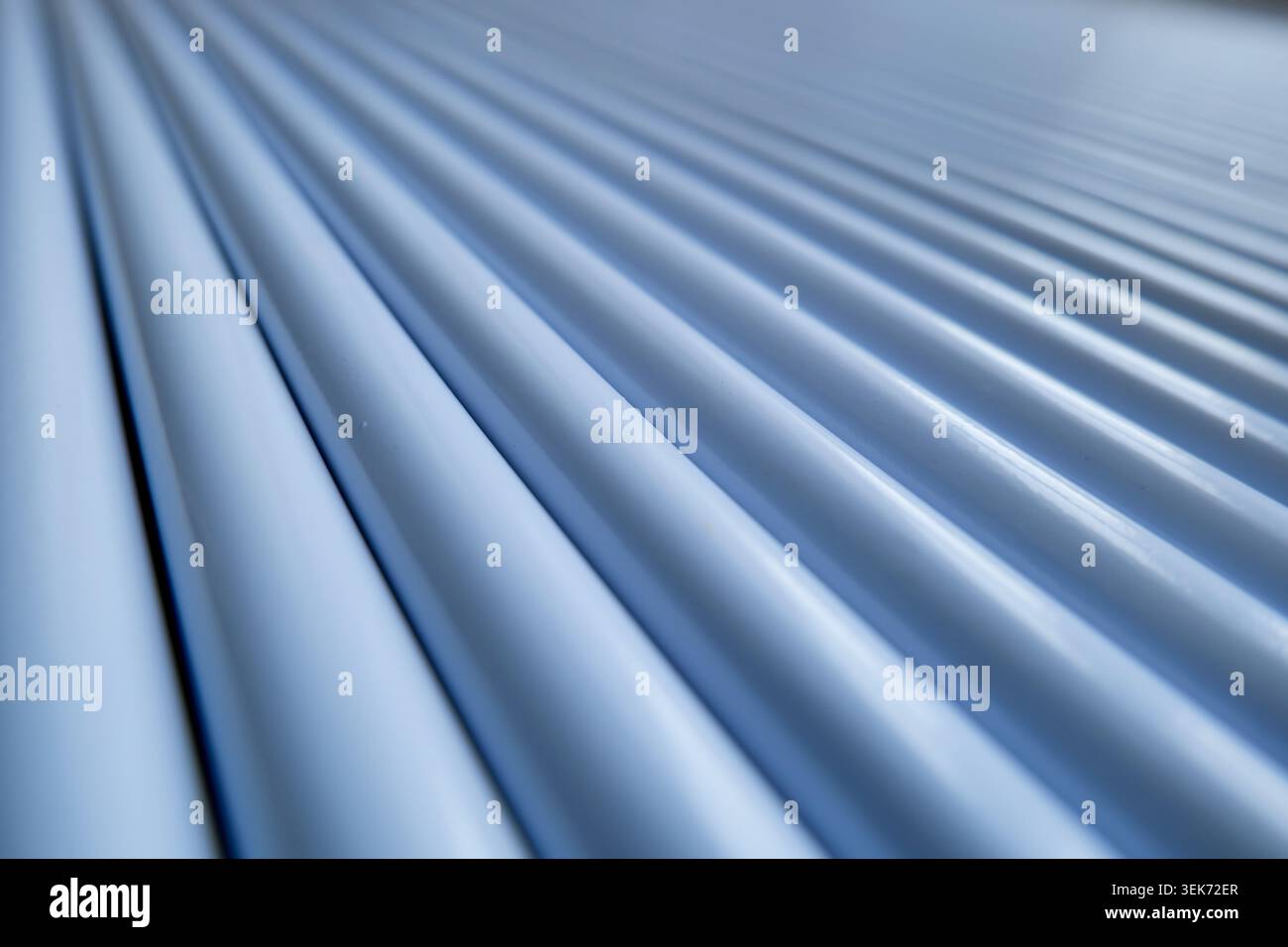 Close-up of Light Blue Corrugated Metal Surface Stock Photo - Alamy