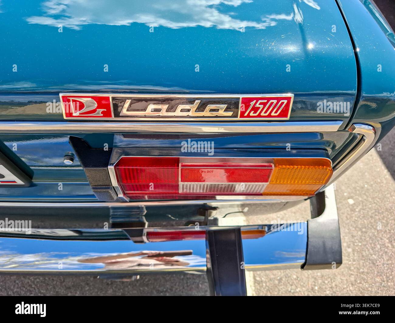 VORONEZH, Russia - April 25, 2026.Close up shows the rear emblem and ...