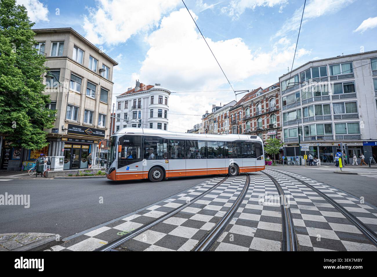 A bus of the Brussels' public transport company STIB-MIVB, in Brussels ...