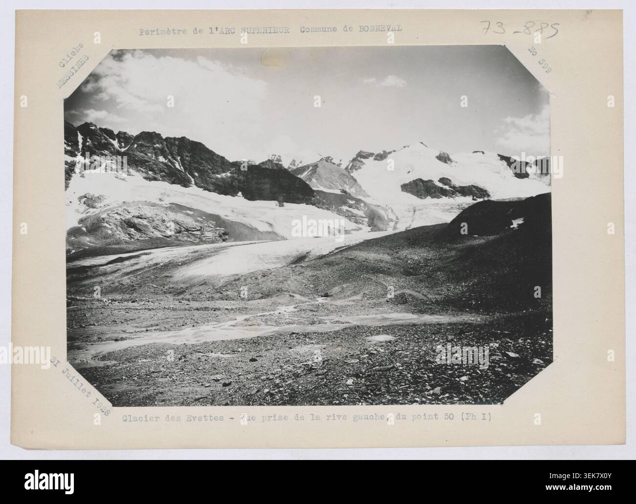 Silver gelatin print bonneval sur arc icefield hi-res stock photography ...