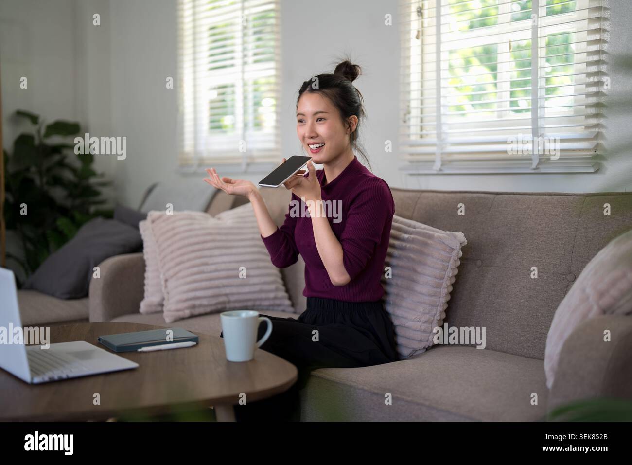 Asian doctor professional woman smiling video conference call ...
