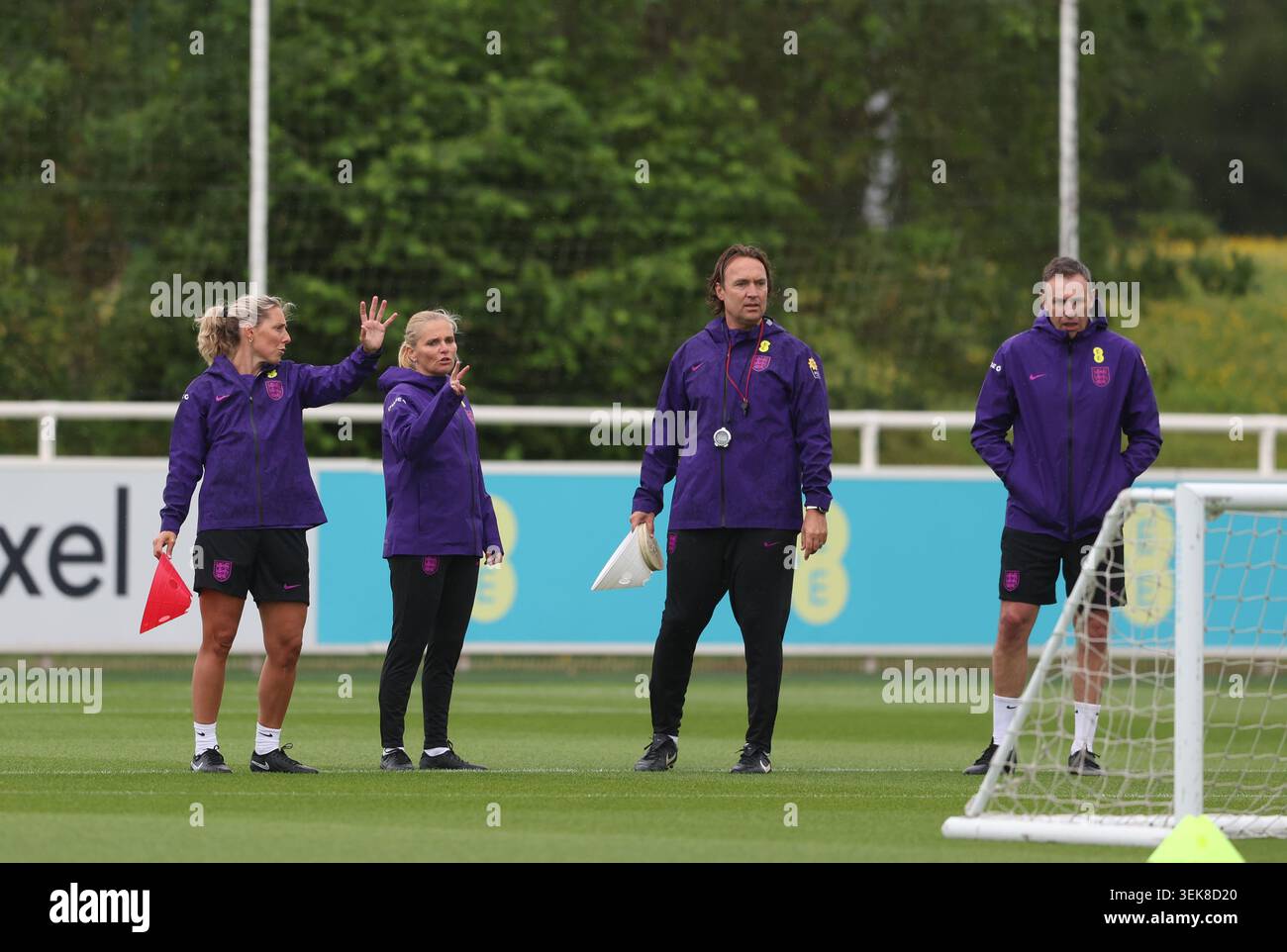 England manager Sarina Wiegman during a training session at St Georges ...