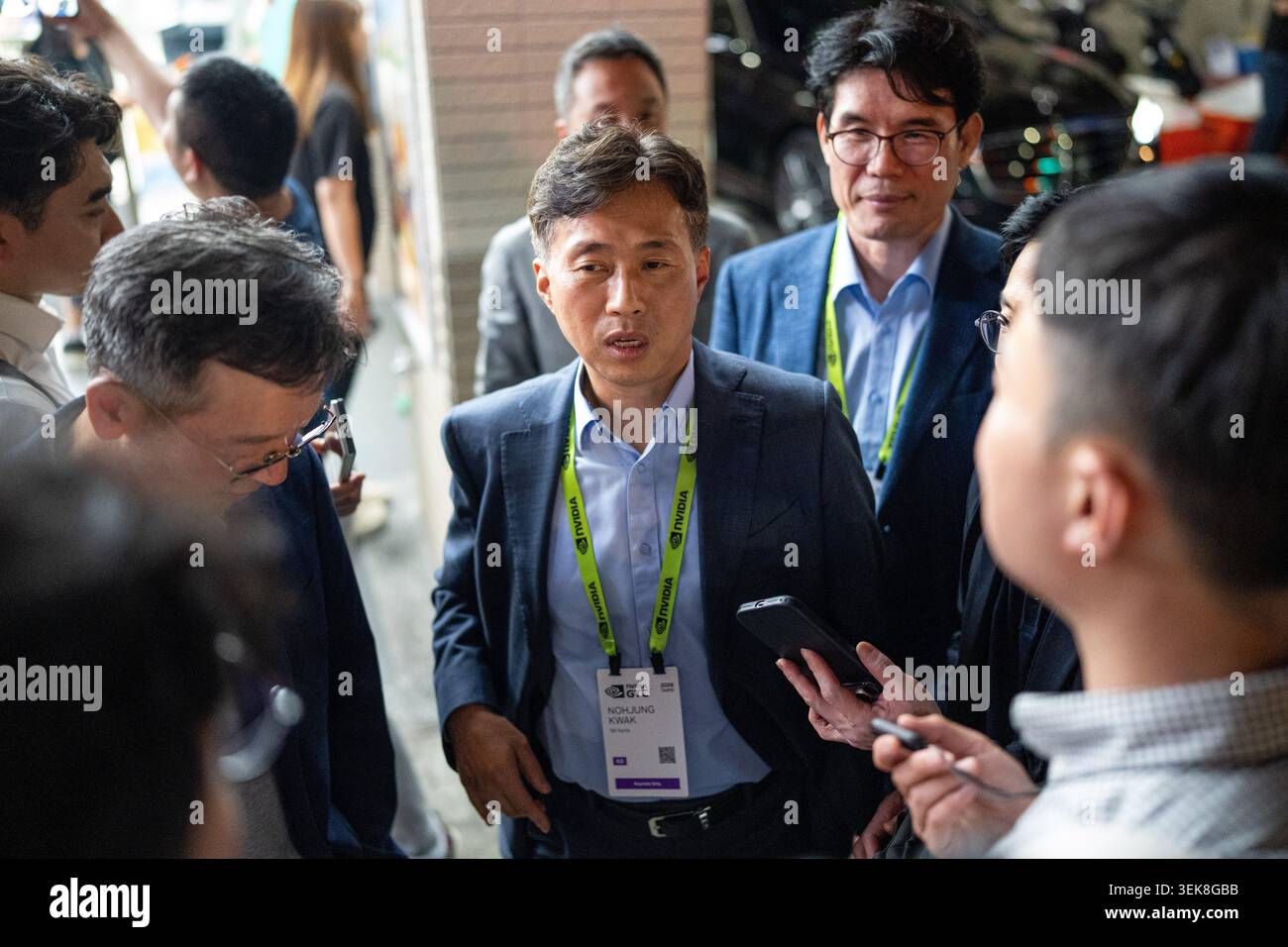 Kwak Noh-Jung, President and CEO of SK hynix in Taipei, Taiwan, June 1 ...