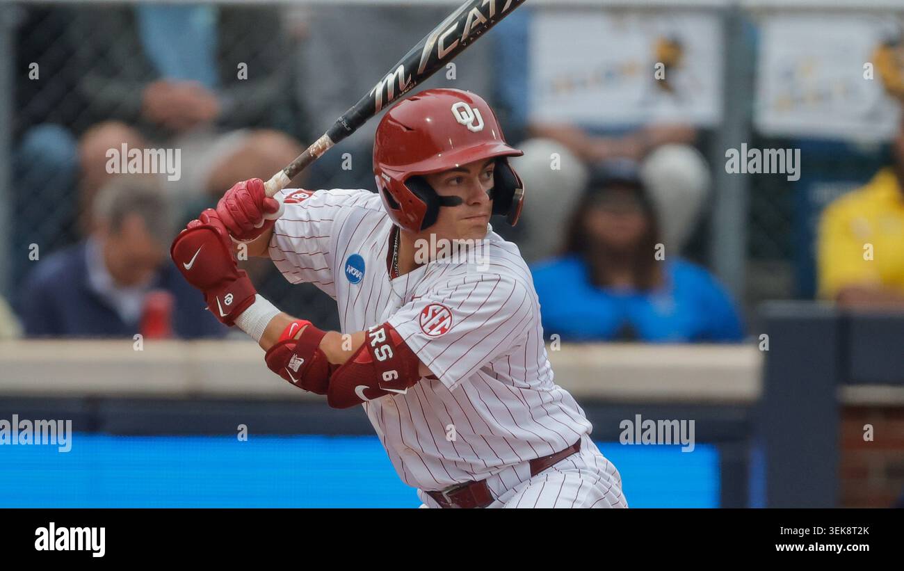 Oklahoma's Kyle Branch (6) bats during an NCAA regional baseball game ...
