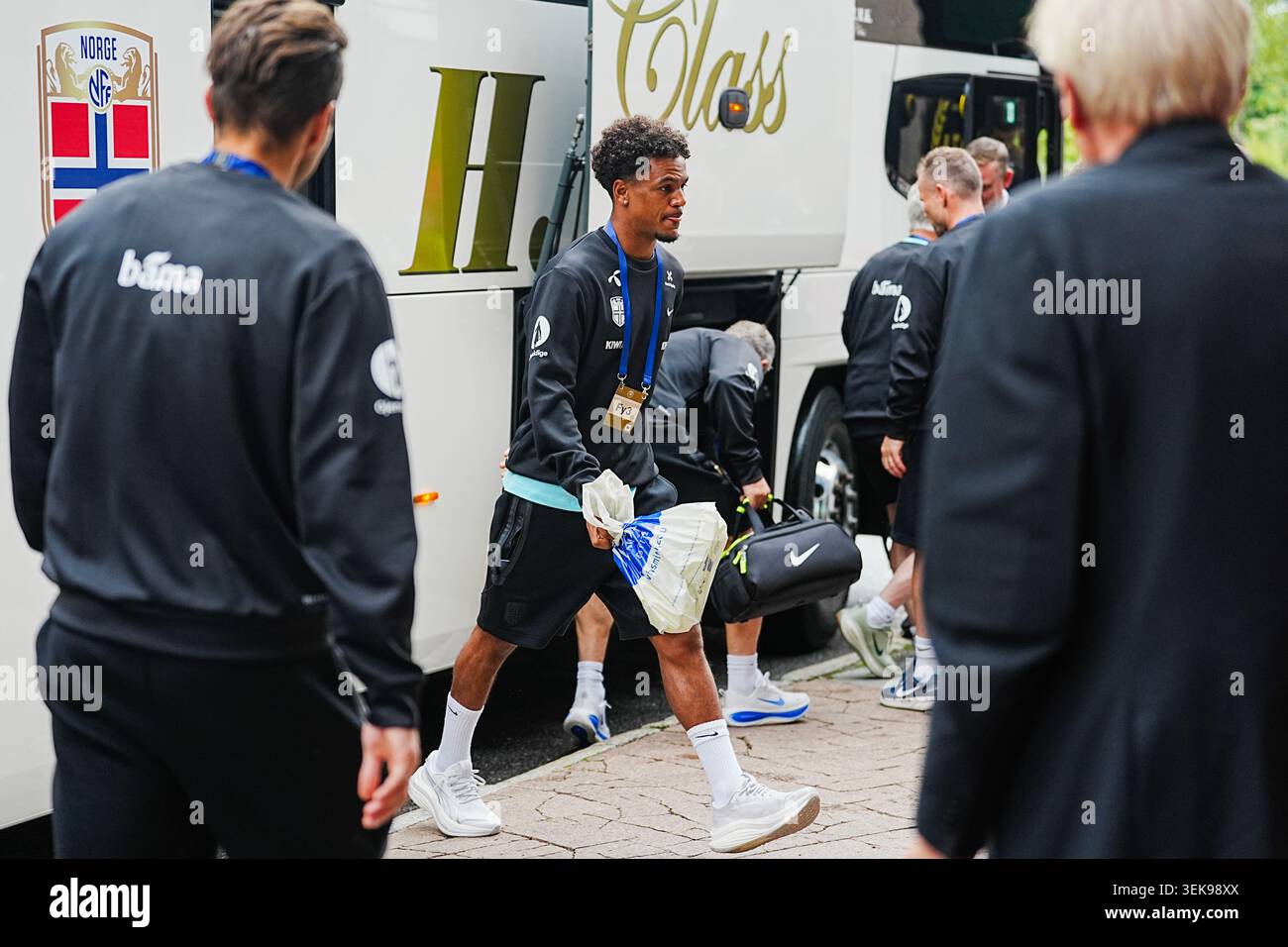 Oslo 20260601. Norway's Oscar Bobb before the private international men ...