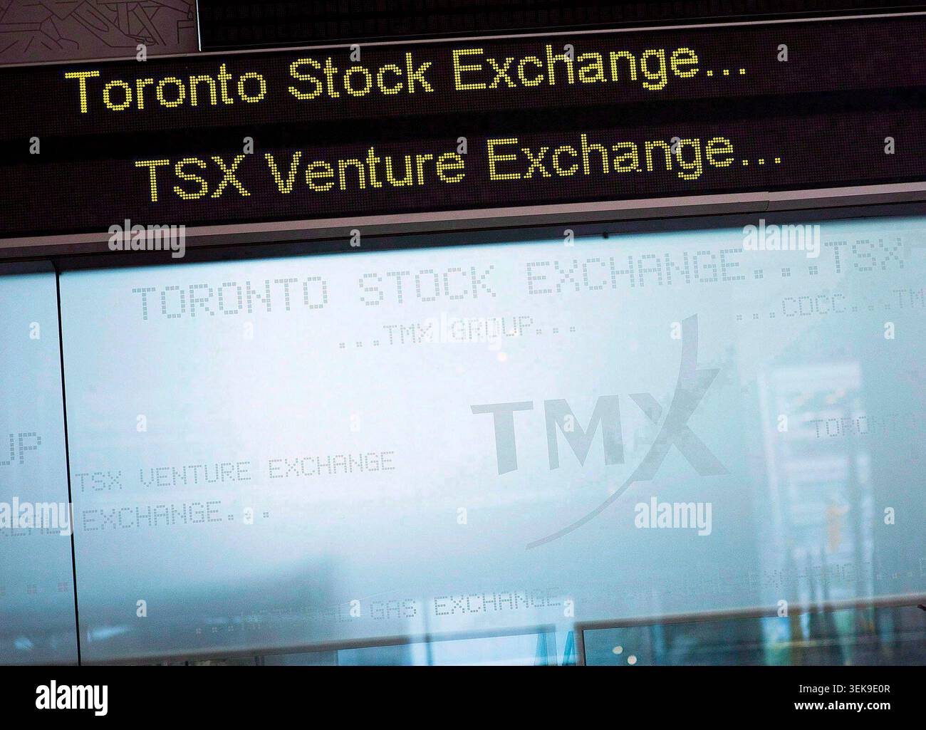 The Toronto Stock Exchange Broadcast Centre is pictured in Toronto on ...
