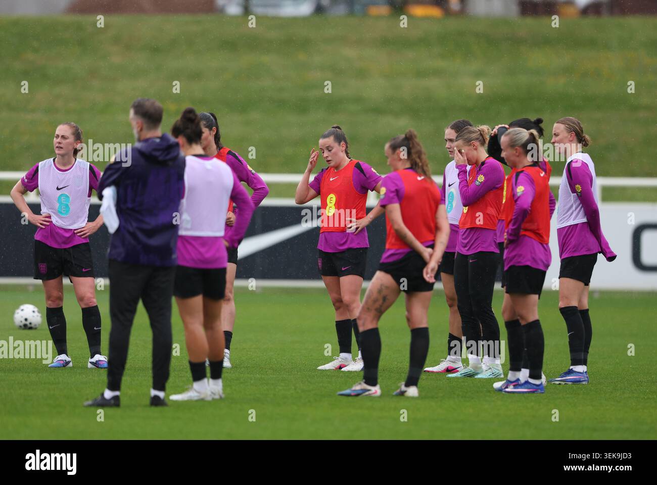 England's Ella Toone (centre) during a training session at St George's ...
