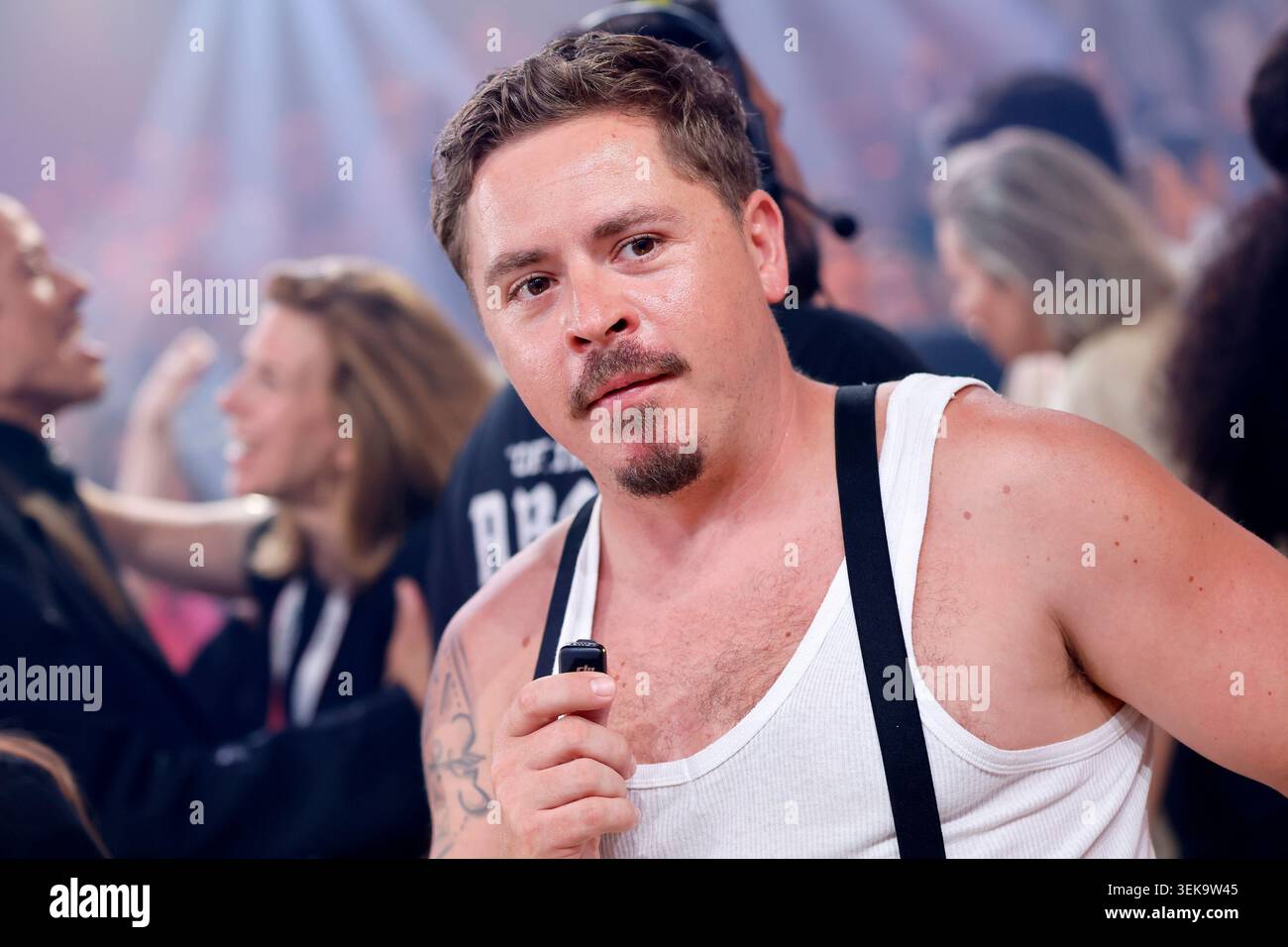 Drummer Gustav Schäfer (Tokio Hotel) in the final of season 19 of the ...