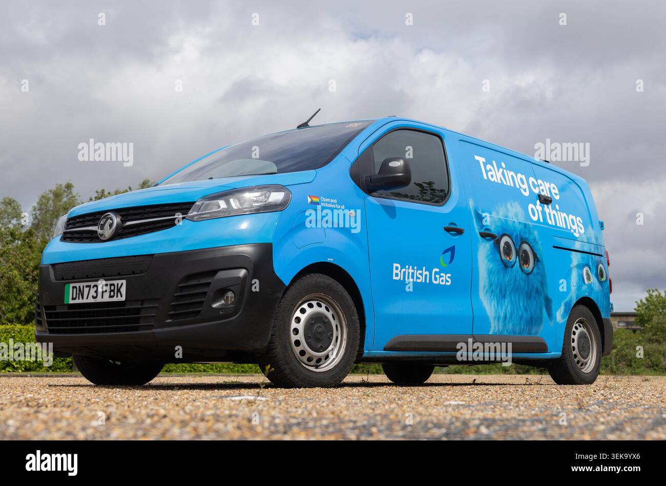 EDITORIAL USE ONLY Stock general view of British Gas van in Windsor ...