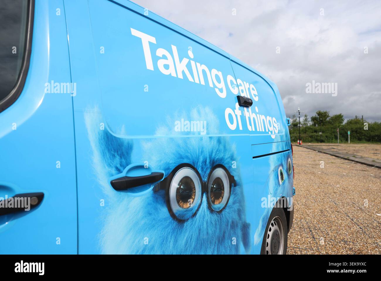 EDITORIAL USE ONLY Stock general view of British Gas van in Windsor ...