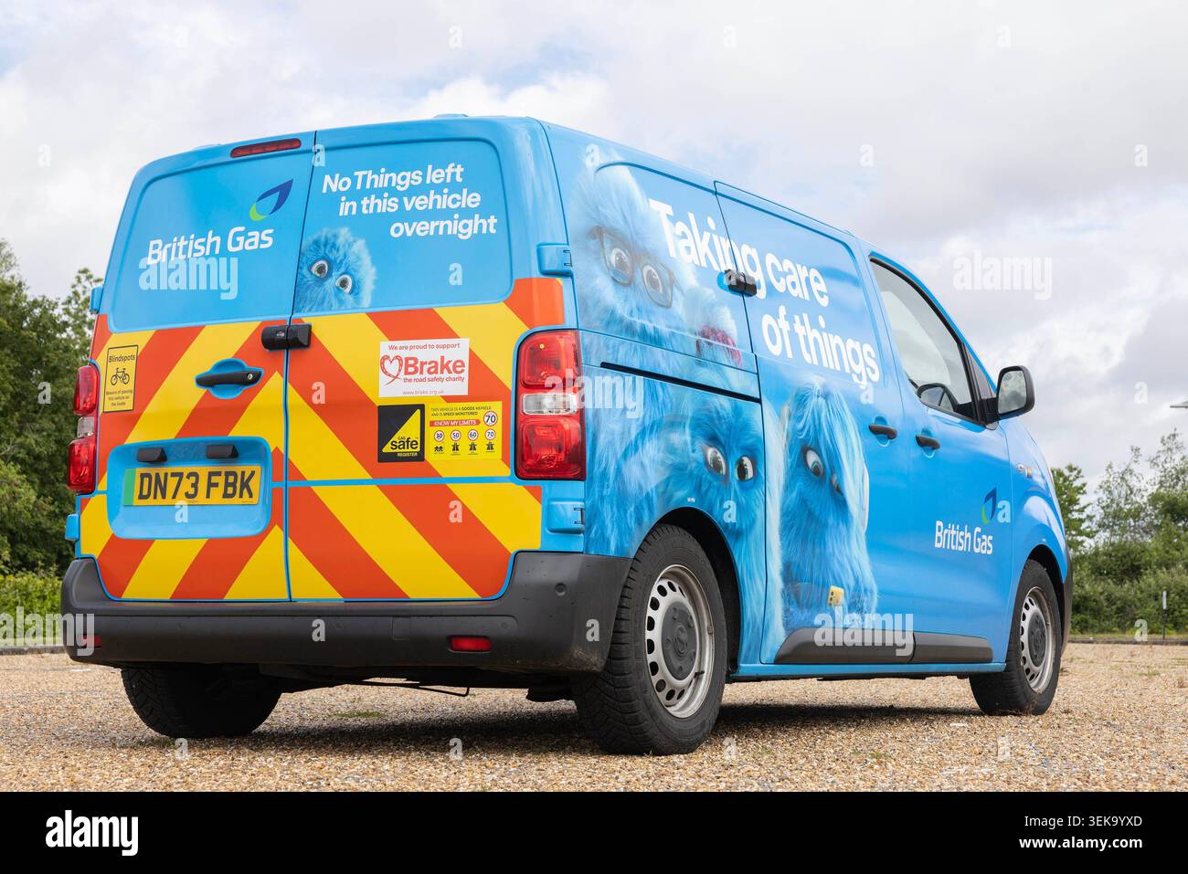 EDITORIAL USE ONLY Stock general view of British Gas van in Windsor ...