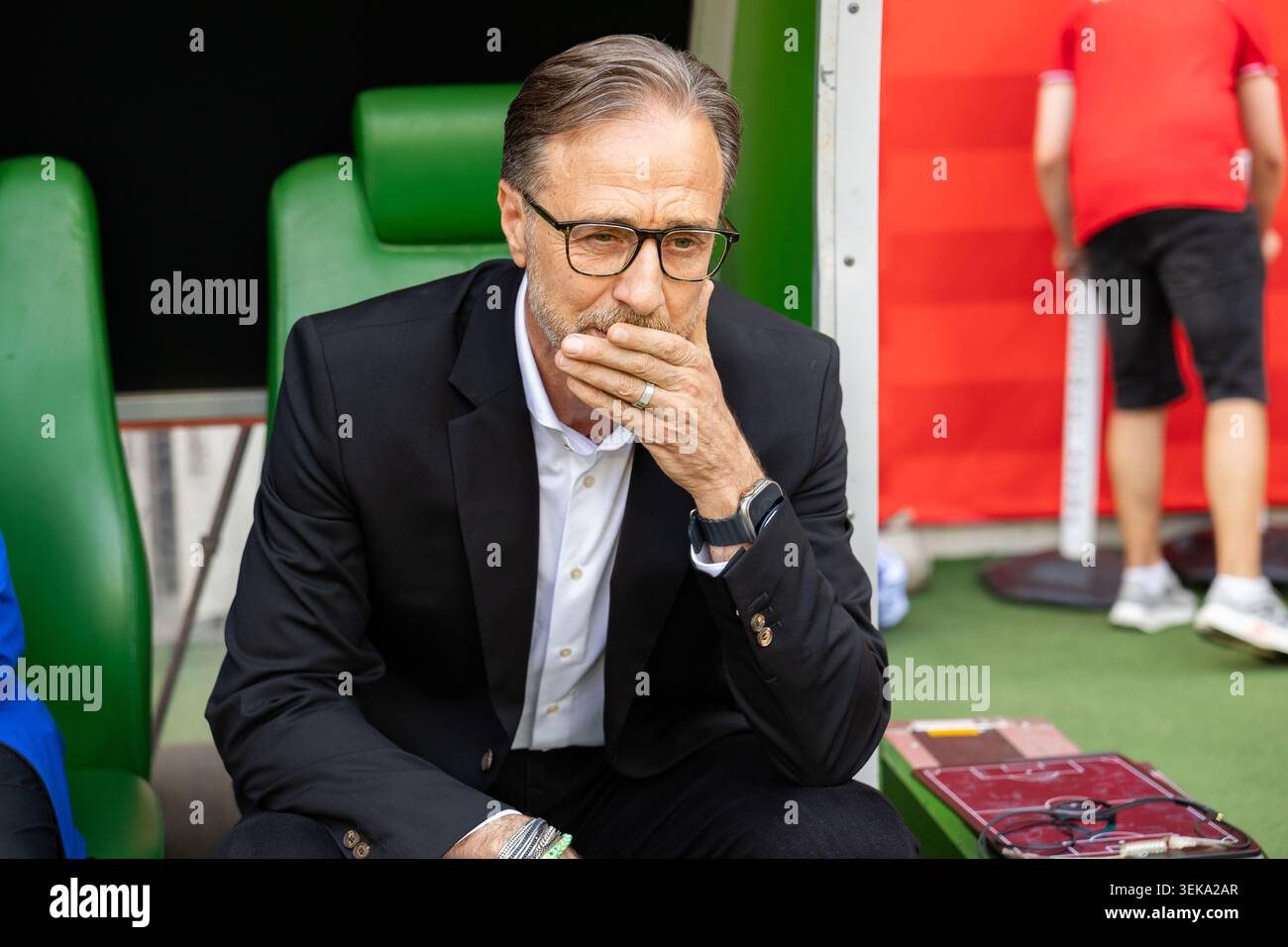 Andrea Maldera coach of Ukraine seen during the friendly match between ...