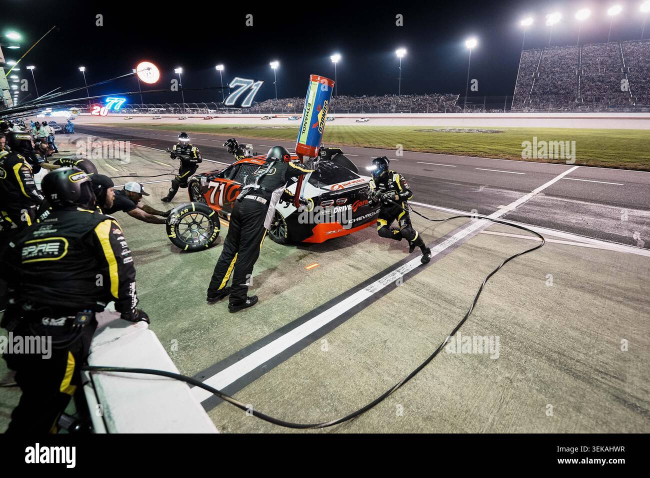 Michael McDowell pits during a NASCAR Cup Series auto race, Sunday, May ...